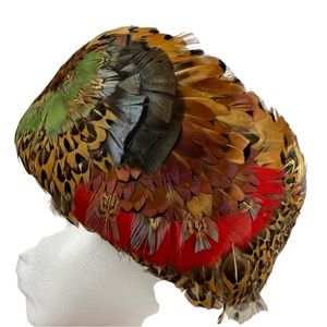 Vintage | Accessories | Stunning Colorful Pheasant Feather Womans ...